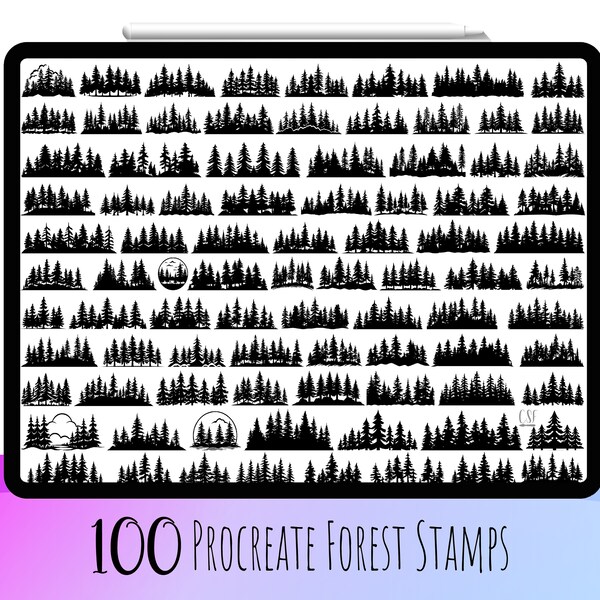 Forest Stamp - Etsy