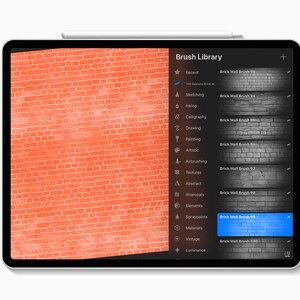 100 Realistic Brick Wall Procreate Brushes, Brick Texture Brush ...