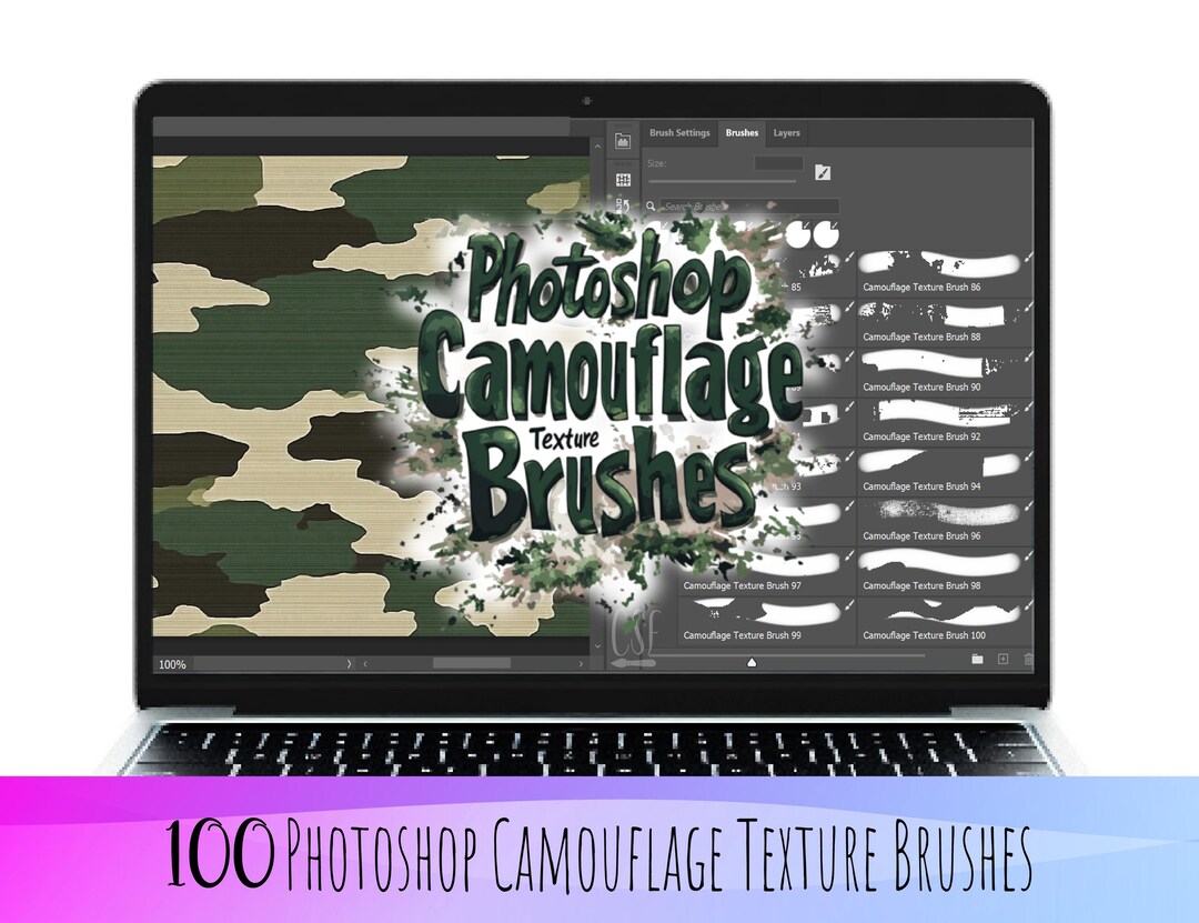 100 Photoshop Camouflage Texture Brushes, Military Texture, Army ...
