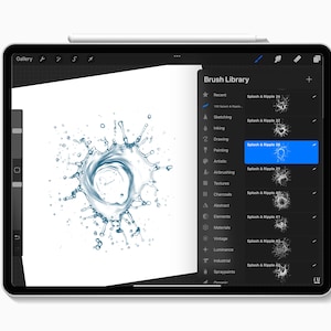 100 Procreate Splash Stamp Brushes, Splash Stamp, Procreate Splash ...