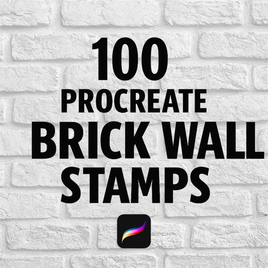 100 Procreate Brick Wall Texture Stamps | Procreate Brushes for Wall ...