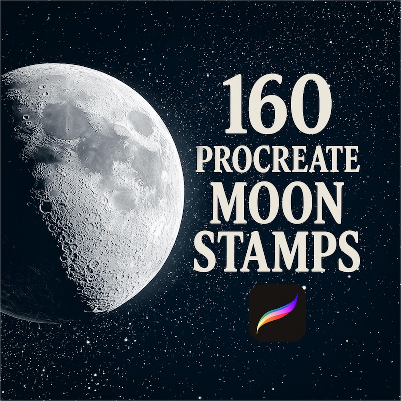Moon Stamp - Etsy