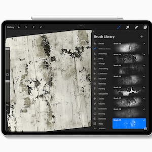 150 Realistic Grunge Procreate Brushes, Distressed Texture, Grungy ...