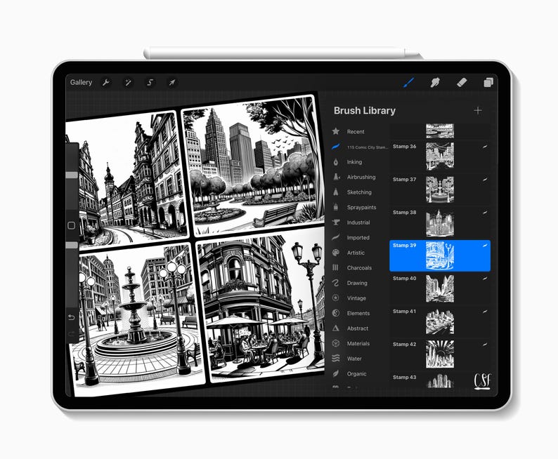 115 Procreate Comic City Stamps for Urban Superhero Scenes, Comic Book ...