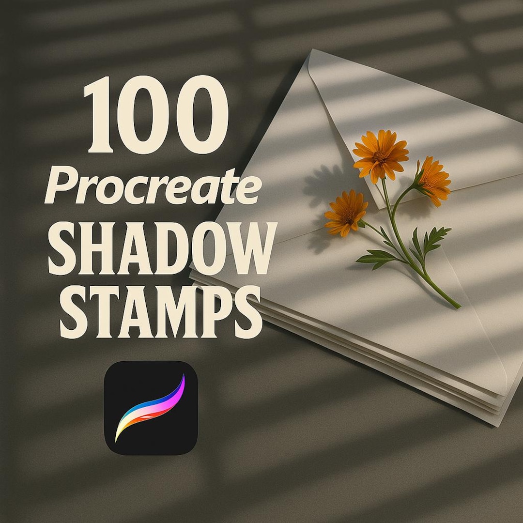 100 Procreate Shadow Stamp Brushes, Shadow Stamp Set, Shadow Brushes, Window Shadow Procreate ...