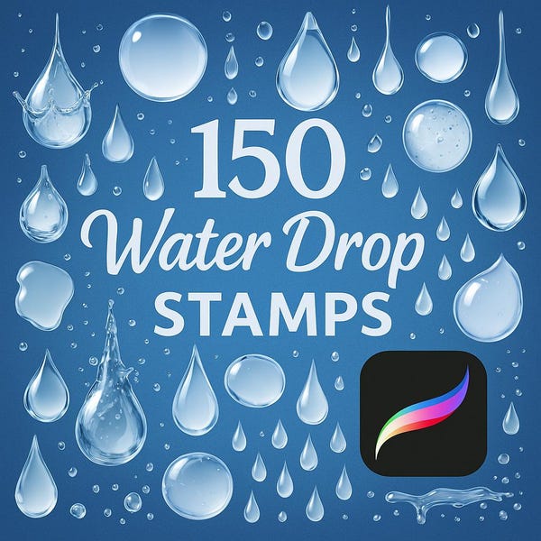 Water Drop Stamp - Etsy