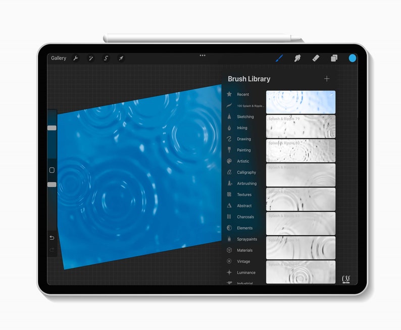 100 Procreate Splash Stamp Brushes Splatter Procreate Ripple - Etsy