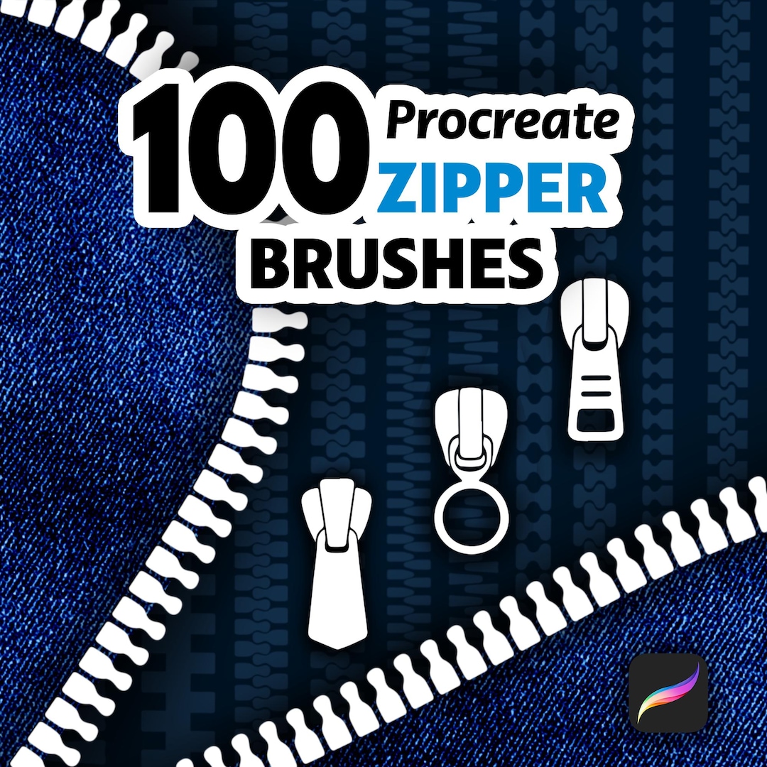 100 Procreate Zipper Brushes for Clothing Design, Fashion Illustration ...