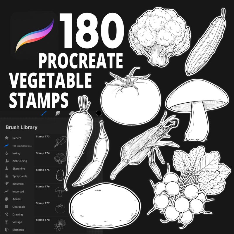 Vegetable and Herb Stamps - Etsy