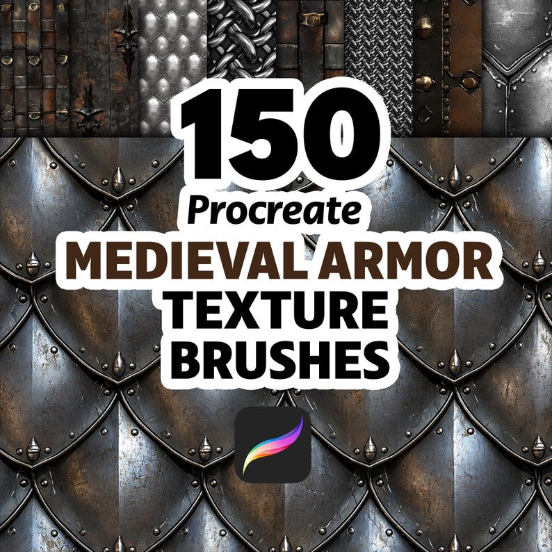Procreate Armor Texture Brushes for Medieval and Sci-fi Art, 150 ...