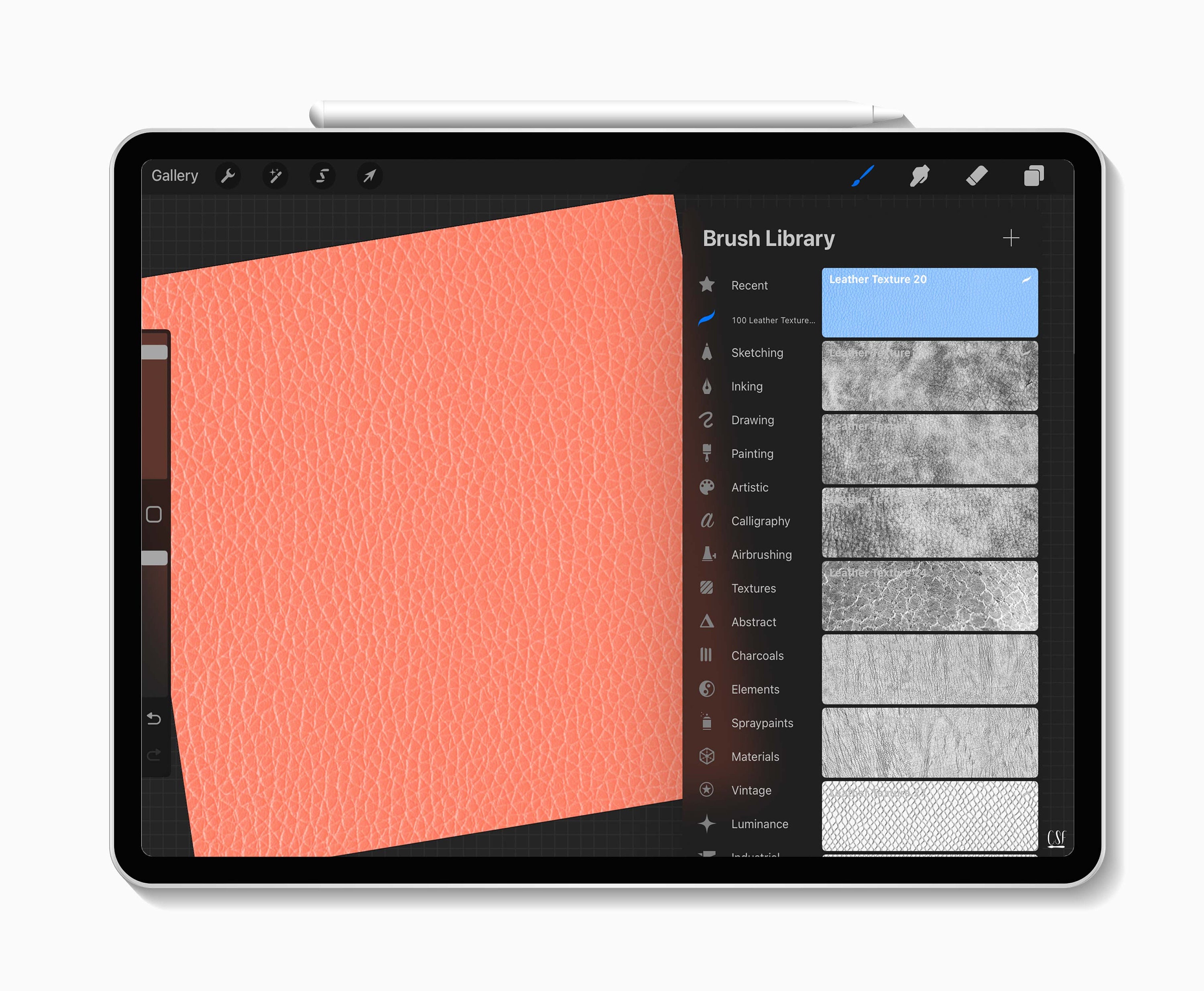 100 Procreate Leather Stamp, Leather Procreate, Procreate Leather Stamp ...