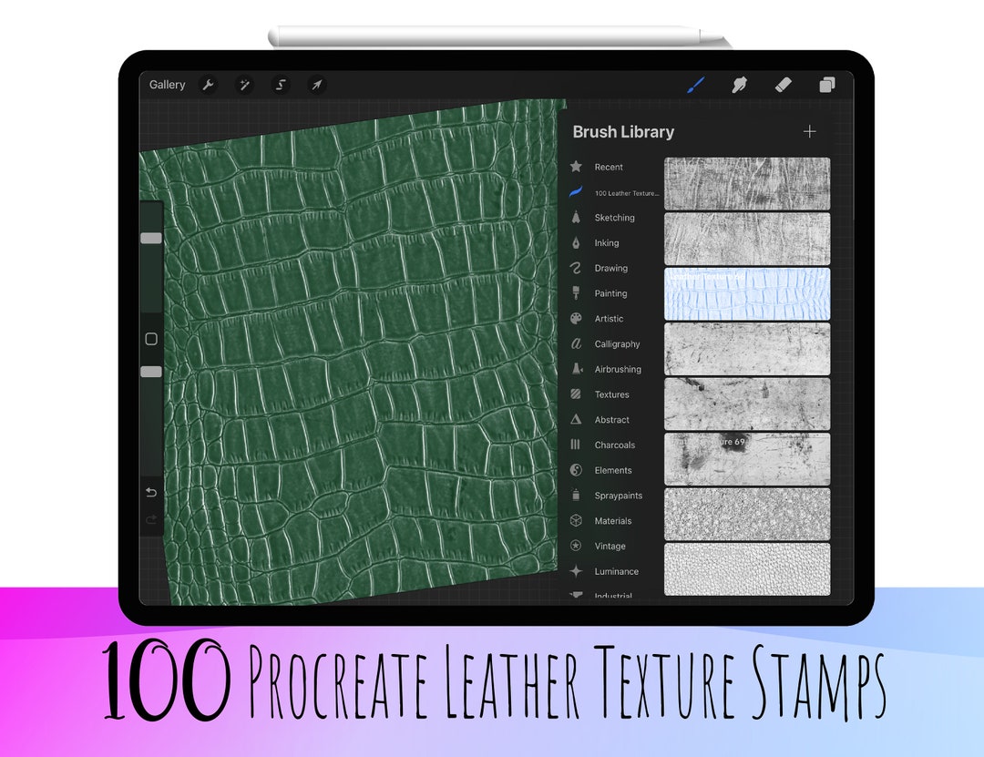 100 Procreate Leather Stamp Leather Procreate Procreate - Etsy