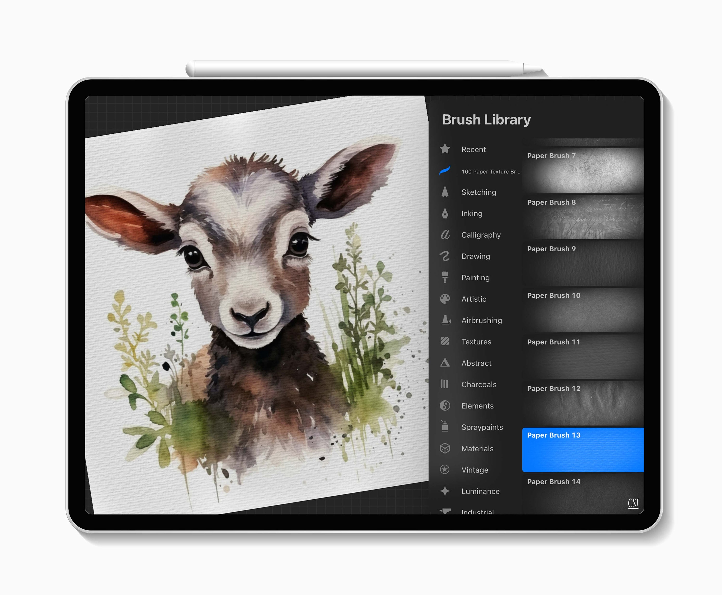 100 Procreate Paper Texture Brush, Procreate Canvas, Procreate ...