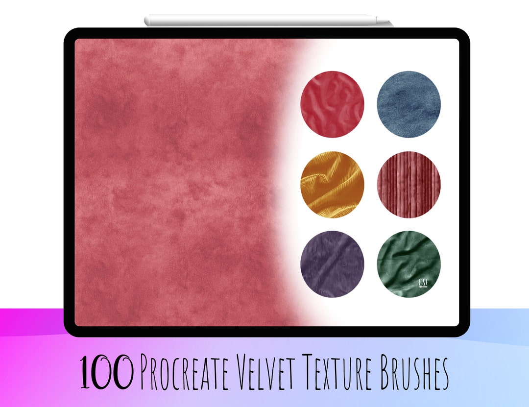 100 Realistic Velvet Procreate Brushes, Fabric Brushes,procreate Fabric ...