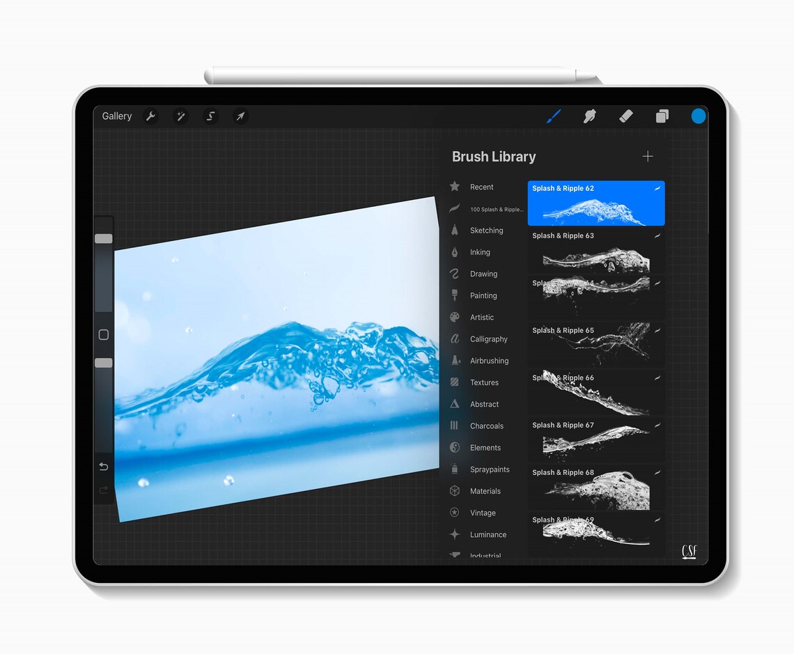 100 Procreate Splash Stamp Brushes Splatter Procreate Ripple - Etsy