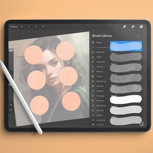 50 Procreate Skin Texture Brushes, Procreate Portrait, Procreate Face ...