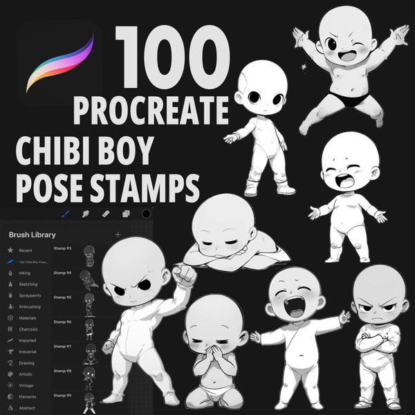 Chibi Male Poses - Etsy UK