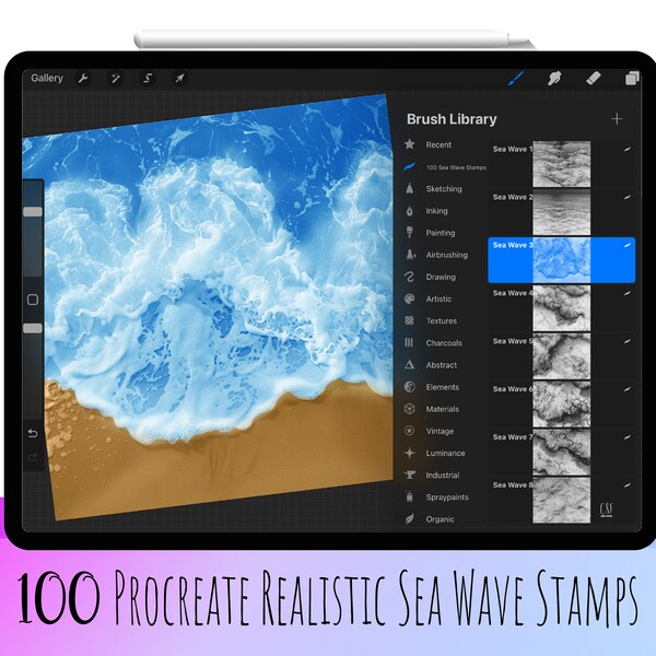 Ocean Wave Stamp - Etsy