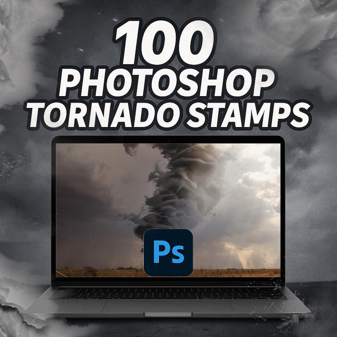 100 Photoshop Tornado Stamps for Storm Effects, Weather Illustration ...