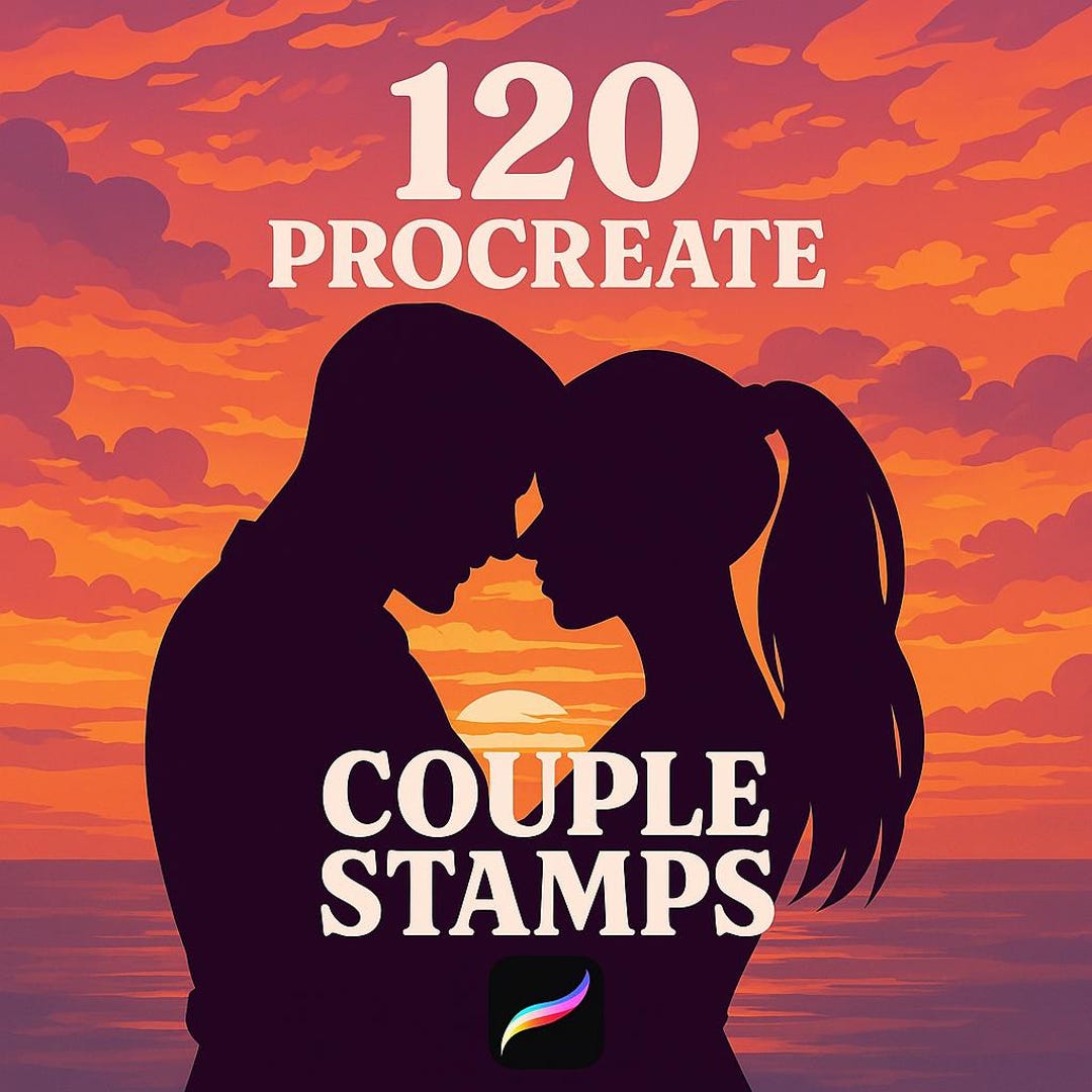120 Procreate Couple Stamp, Procreate Valentine Stamps,couple Brush Set ...