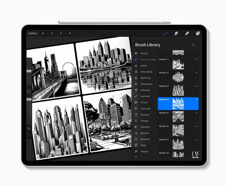 115 Procreate Comic City Stamps for Urban Superhero Scenes, Comic Book ...