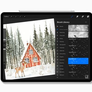 80 Procreate Winter Frost Brushes, Frost Effect, Ice Brush, Snowflake ...
