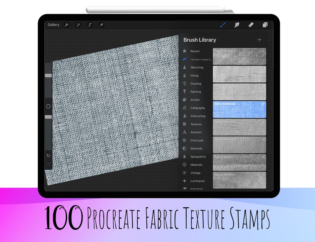 100 Procreate Fabric Texture Stamp, Knit Procreate, Procreate Clothes ...
