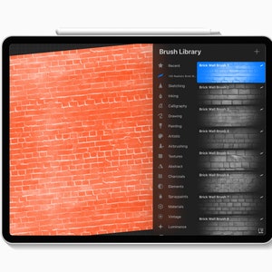 100 Realistic Brick Wall Procreate Brushes, Brick Texture Brush ...