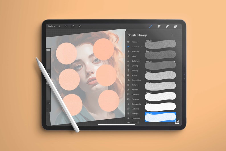 50 Procreate Skin Texture Brushes Procreate Portrait - Etsy