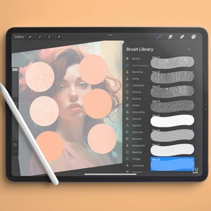 50 Procreate Skin Texture Brushes, Procreate Portrait, Procreate Face ...