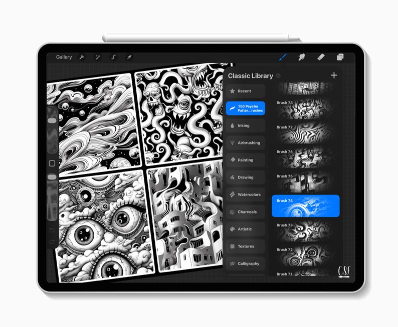 150 Procreate Psychedelic Pattern Brushes for Trippy Art, Surreal ...