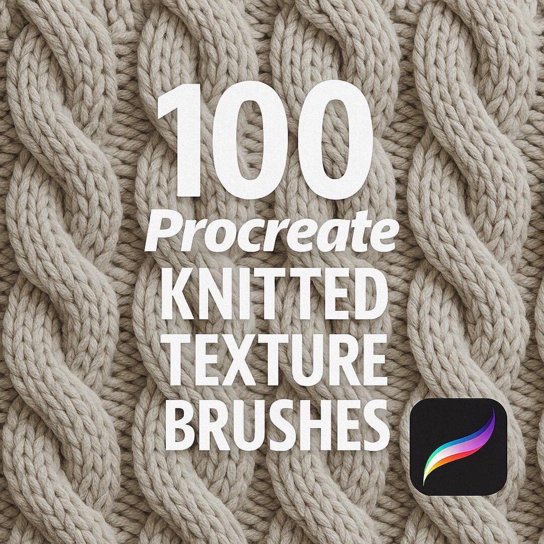 100 Realistic Knitted Procreate Brushes, Knitted Texture Brush ...