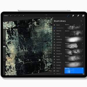 150 Realistic Grunge Procreate Brushes, Distressed Texture, Grungy ...