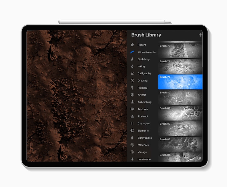 100 Procreate Mud Texture Brushes, Realistic Mud and Dirt Brushes ...