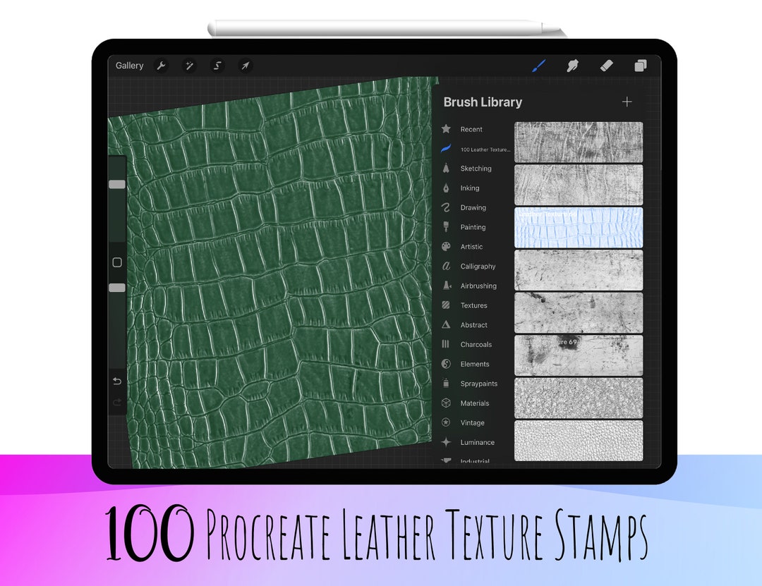 100 Procreate Leather Stamp, Leather Procreate, Procreate Leather Stamp, Procreate Leather ...