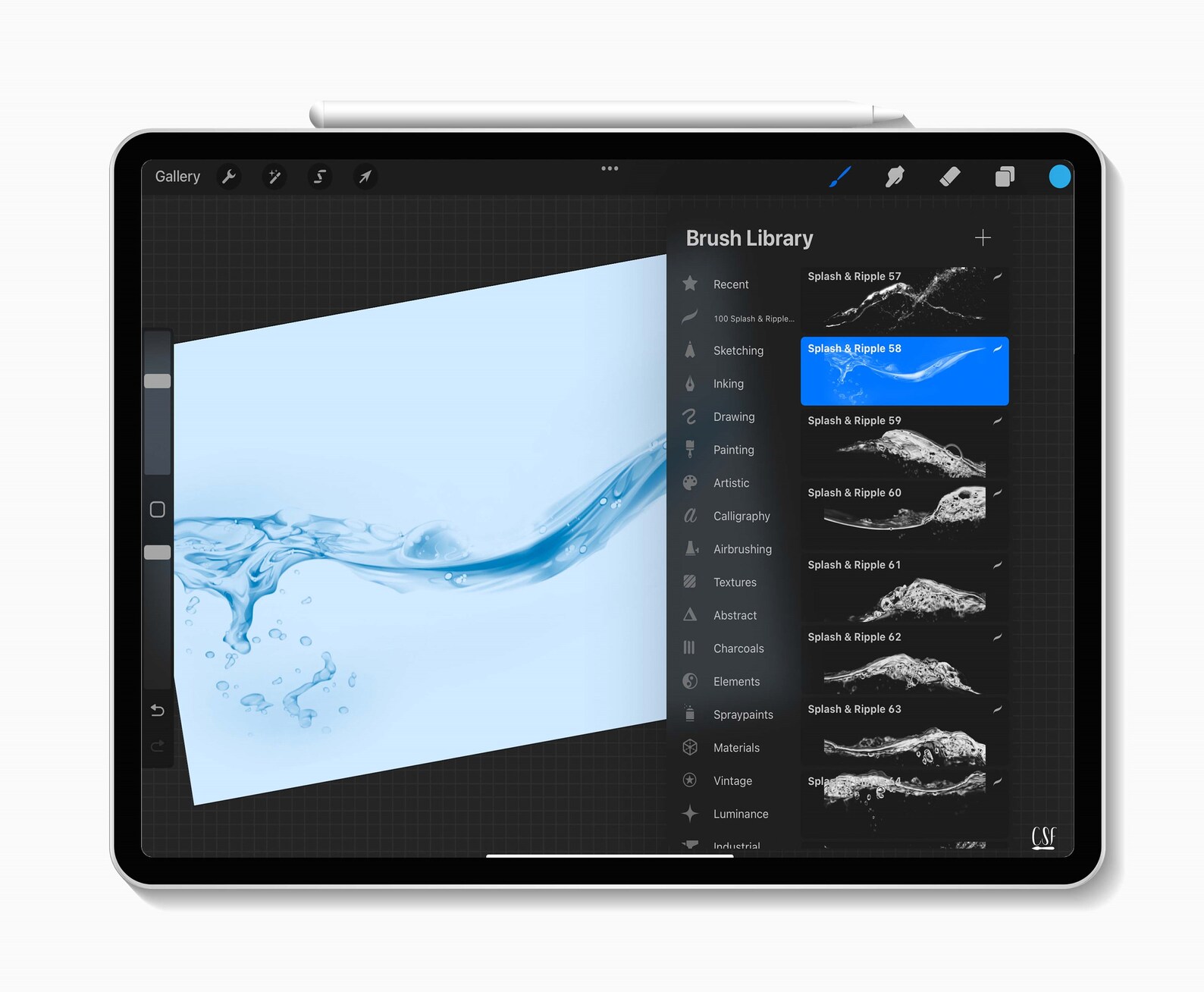 100 Procreate Splash Stamp Brushes Splatter Procreate Ripple - Etsy
