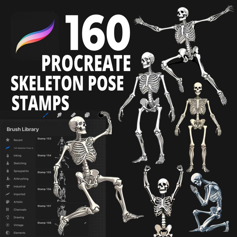 Skeleton Stamps - Etsy