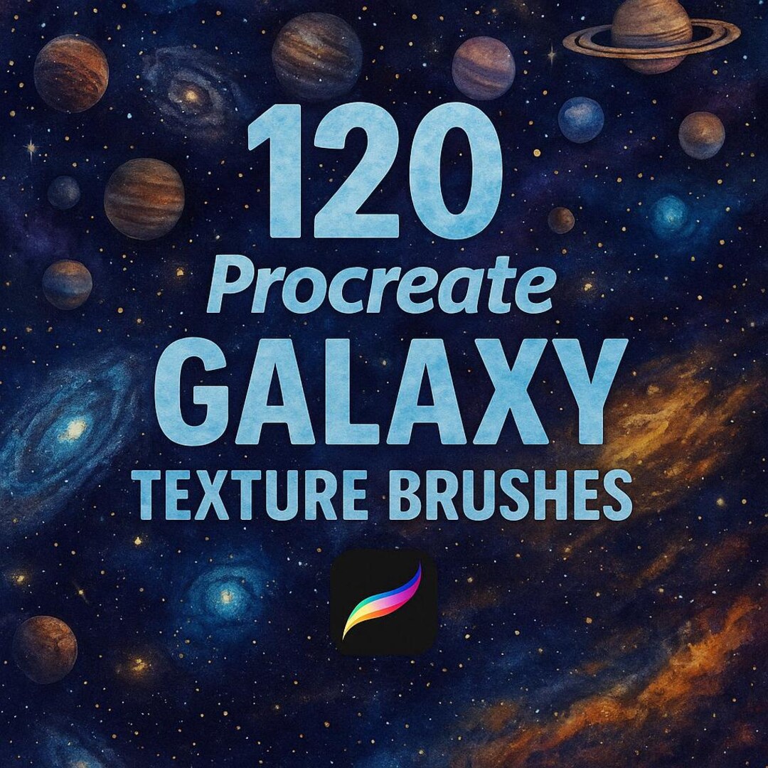 120 Realistic Galaxy Texture Procreate Brushes, Procreate Galaxy Brush ...