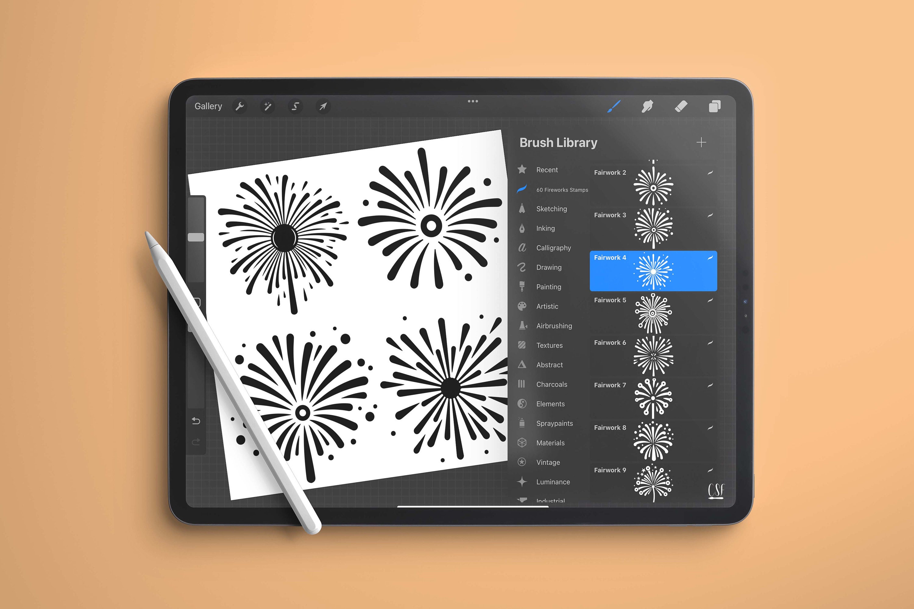 60 Procreate Fireworks Stamp Brushes Fireworks Stamp Set - Etsy