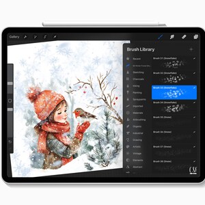 80 Procreate Winter Frost Brushes, Frost Effect, Ice Brush, Snowflake ...