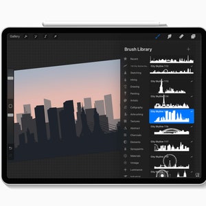 130 Procreate City Skyline Stamp Brushes, City Skyline, City Skyline ...