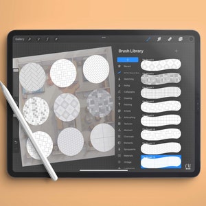 50 Procreate Tile Texture Brushes, Procreate Tile, Mosaic Brush ...