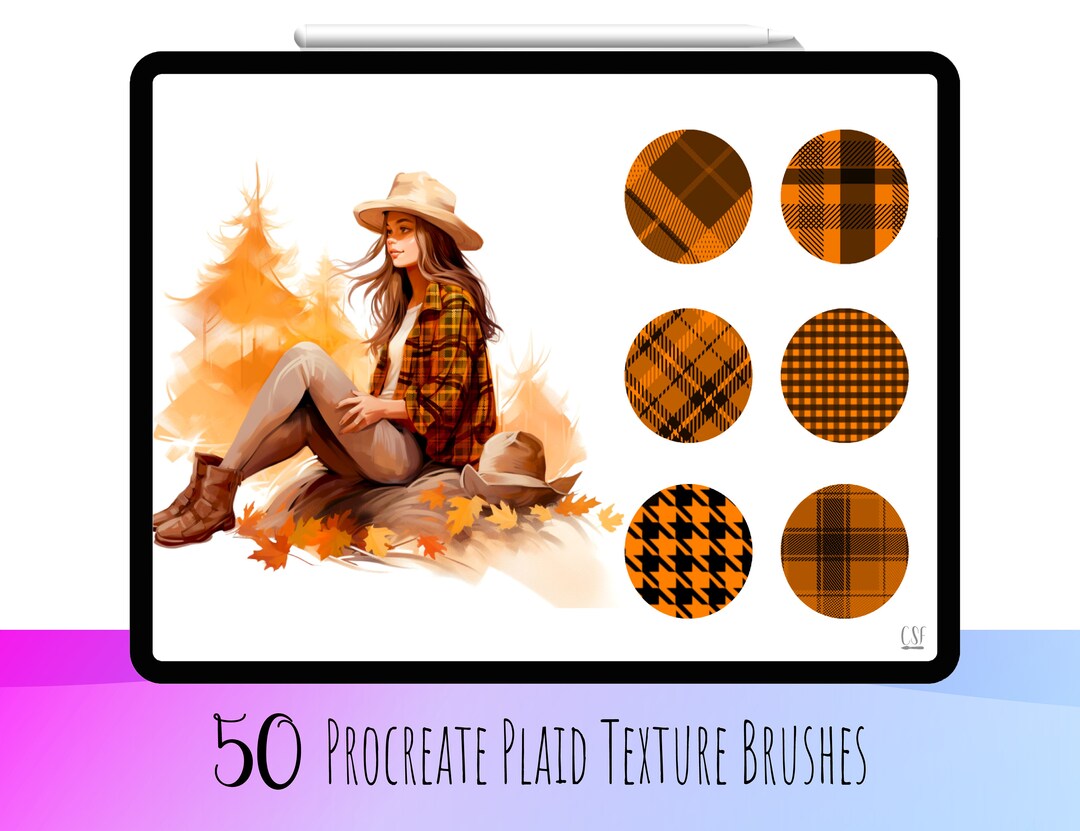 50 Procreate Plaid Brush, Procreate Textile, Procreate Plaid Fabric ...