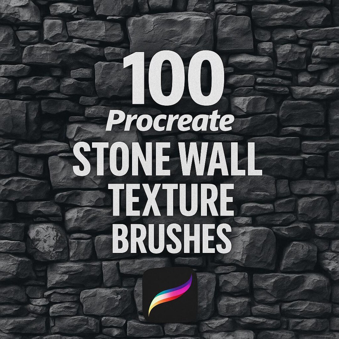 100 Realistic Stone Procreate Brushes, Stone Procreate Texture ...