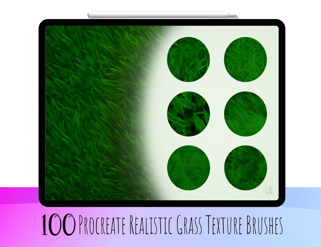 100 Realistic Grass Procreate Brushes, Botanical Brush, Flower ...