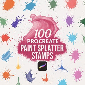 100 Procreate Splatter Stamp Brushes, Paint Splatter, Ink Splatter ...