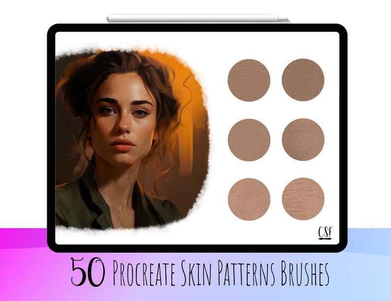 50 Procreate Skin Texture Brushes, Procreate Portrait, Procreate Face, Procreate Blending ...