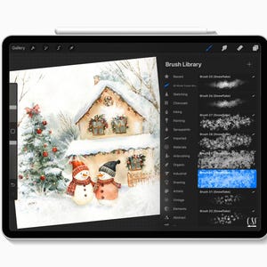 80 Procreate Winter Frost Brushes, Frost Effect, Ice Brush, Snowflake ...