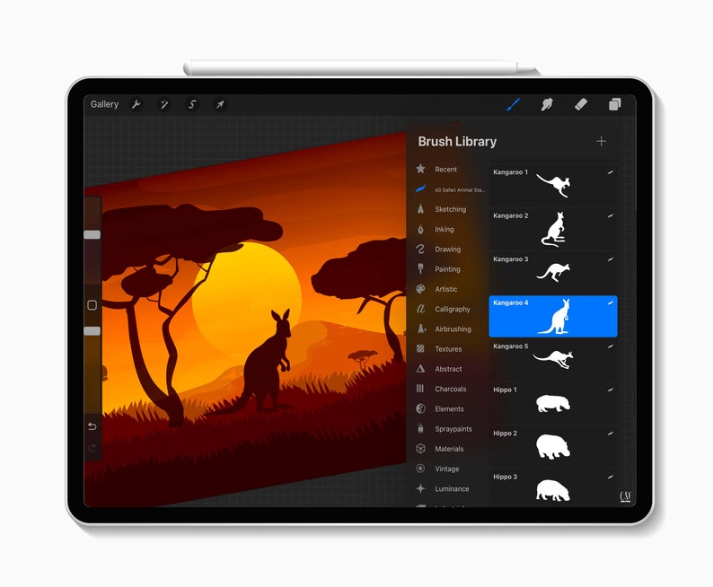 60 Procreate Safari Animal Stamp Brushes, Procreate Safari, Safari ...