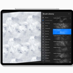 100 Procreate Realistic Feather Texture Brushes, Procreate Feather, Bird Feather Procreate ...